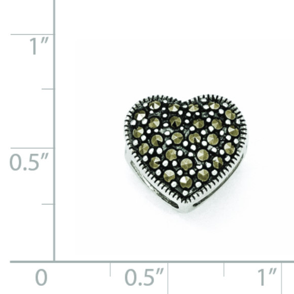 Tiley & Bells | Jewelry | Sterling Silver Marcasite Heart Pendant ...